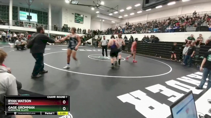 215 lbs Champ. Round 1 - Ryan Watson, Riverton vs Gage Gromman, Burns ...