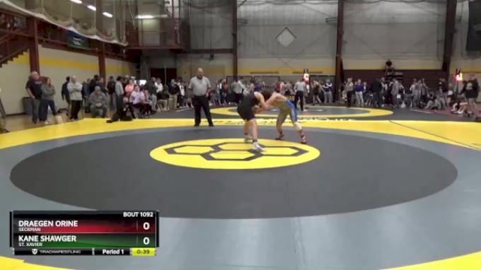 132 lbs Cons. Round 5 - Kane Shawger, St. Xavier vs Draegen Orine, Seckman