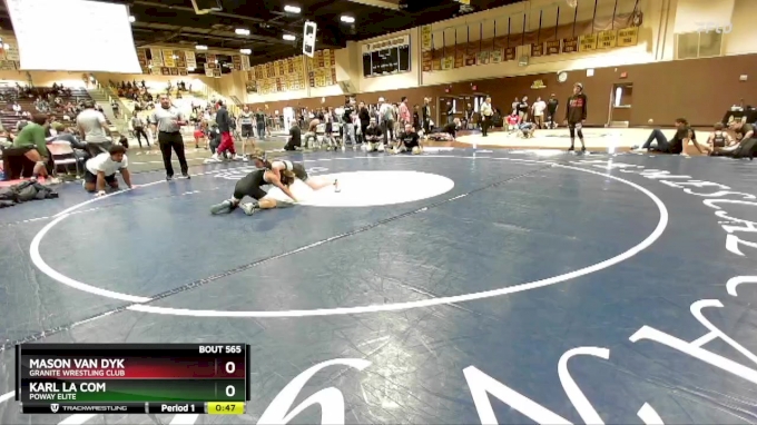 98 lbs 1st Place Match - Karl La Com, Poway Elite vs Mason Van Dyk ...