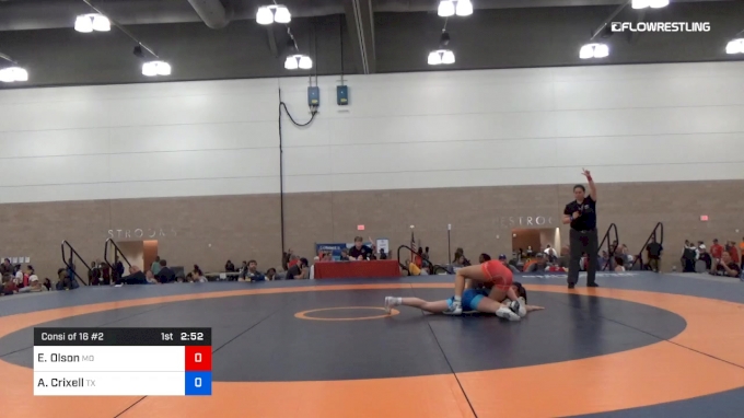 55 kg Consi Of 16 #2 - Emalie Olson, Team Missouri vs Annamarie Crixell ...