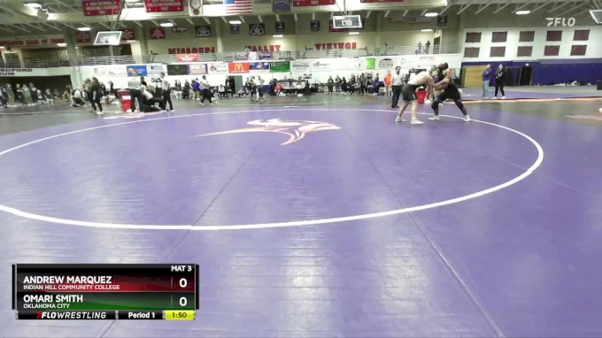 197 lbs 1st Place Match - Andrew Marquez, Indian Hill Community College ...