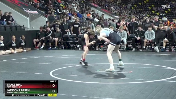 106 lbs Quarterfinal - Trace Rial, Fort Dodge vs Jamison Larsen, Ankeny ...