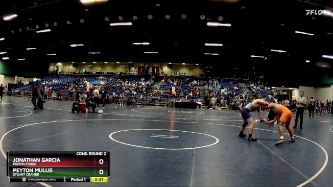 165 lbs Cons. Round 2 - Jonathan Garcia, Pigeon Forge vs Peyton Mullis ...