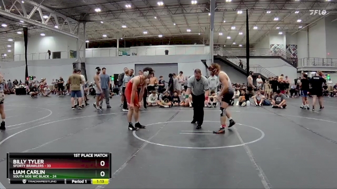 165 lbs Placement (4 Team) - Liam Carlin, South Side WC Black vs Billy ...