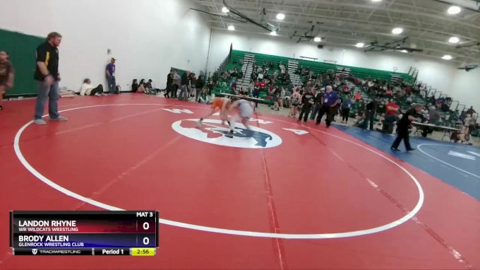 120 lbs Cons. Round 3 - Landon Rhyne, WR Wildcats Wrestling vs Brody ...