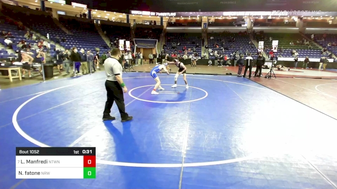 132 lbs Consi Of 8 #2 - Luca Manfredi, Newtown vs Nick Fatone, Norwalk