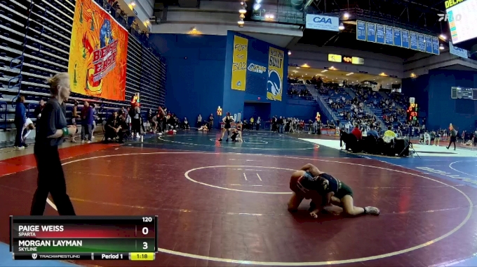 120 lbs Quarterfinal - Morgan Layman, Skyline vs Paige Weiss, Sparta