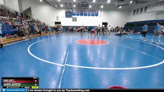 160 lbs Semifinal - Cody Witt, McCormick Jr. High vs Gabriel Banister ...