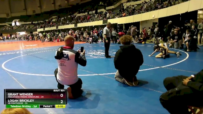 72 lbs Champ. Round 1 - Grant Wenger, Midlothian Miners Wrestling vs ...