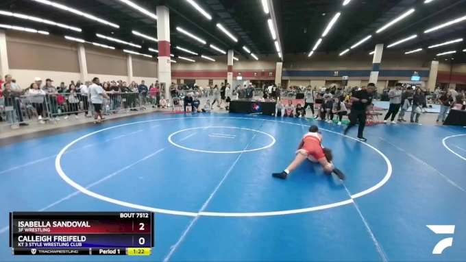 112 lbs Champ. Round 1 - Isabella Sandoval, 3F Wrestling vs Calleigh ...