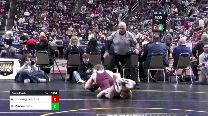 160 lbs Semifinal - Asher Cunningham, State College vs Bode Marlow ...