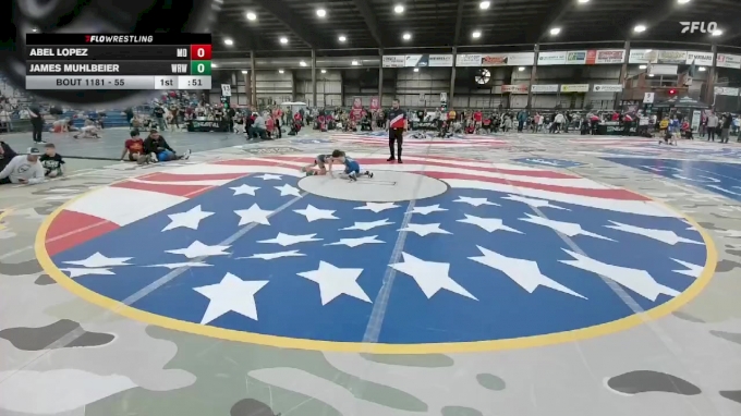 55 lbs Champ. Round 2 - Abel Lopez, Montana Disciples vs James ...