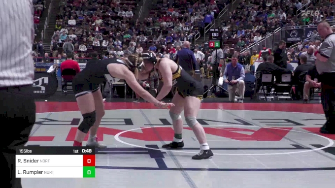 155 lbs Semifinal - Raegan Snider, Northern Bedford-G vs Leyna Rumpler ...