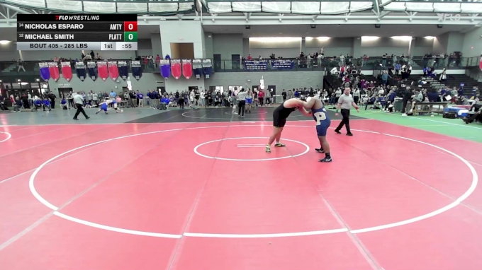 285 lbs Consi Of 8 #1 - Nicholas Esparo, Amity vs Michael Smith, Platt