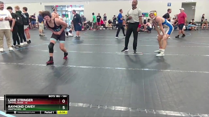 144 lbs Cons. Round 2 - Raymond Cavey, Unattached vs Lane Stringer ...