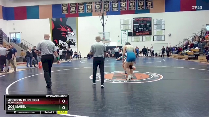 135 lbs 1st Place Match - Addison Burleigh, Mountainside vs Zoe Isabel ...