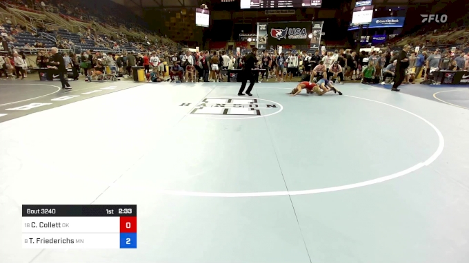 120 lbs Cons 16 #2 - Colt Collett, OK vs Titan Friederichs, MN