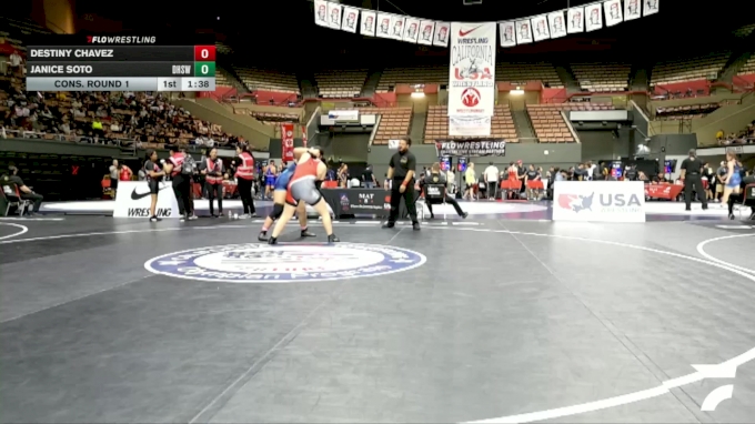 Cons. Round 1 - Destiny Chavez vs Janice Soto, Downey High School Wrestling