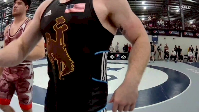 97 kg Champ. Round 1 - Cameron Cavins, Noke Wrestling RTC vs Christian ...