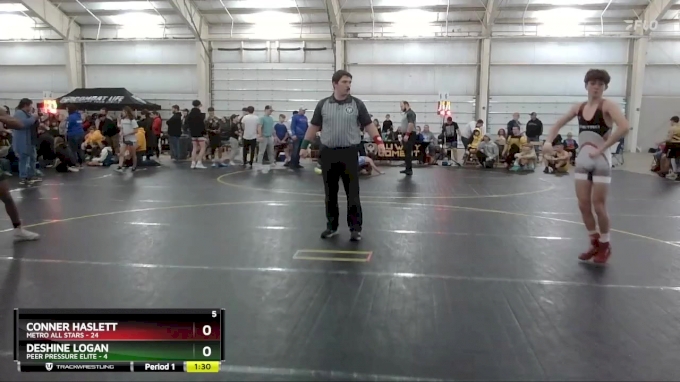 110 lbs Round 2 (4 Team) - Conner Haslett, Metro All Stars vs Deshine ...