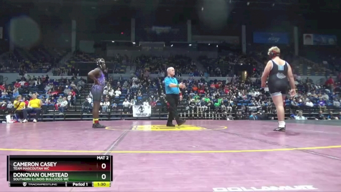 215 lbs 1st Place Match - Donovan Olmstead, Southern Illinois Bulldogs ...