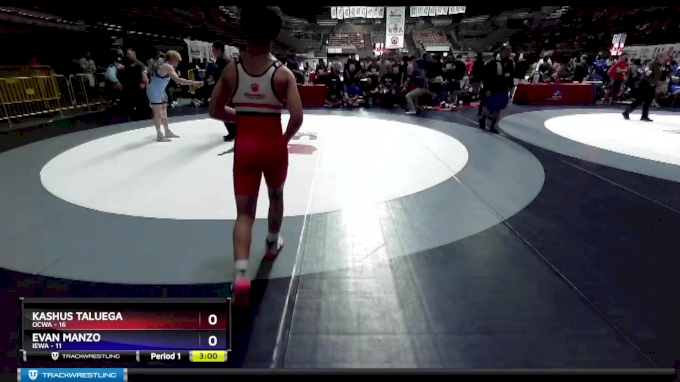 160 lbs Round 4 (16 Team) - Kashus Taluega, OCWA vs Evan Manzo, IEWA