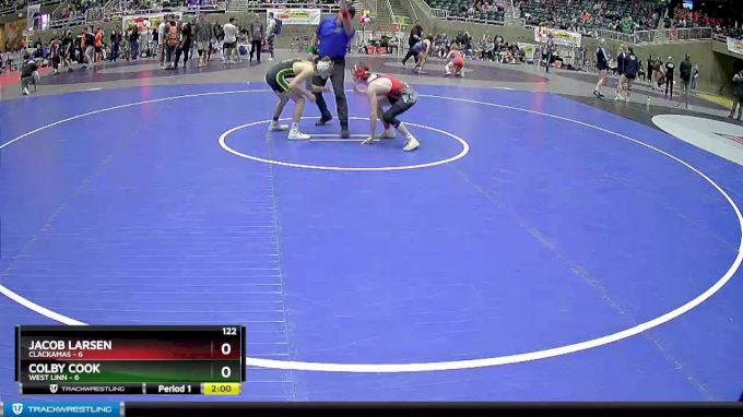 122 lbs Quarterfinals (8 Team) - Colby Cook, West Linn vs Jacob Larsen ...