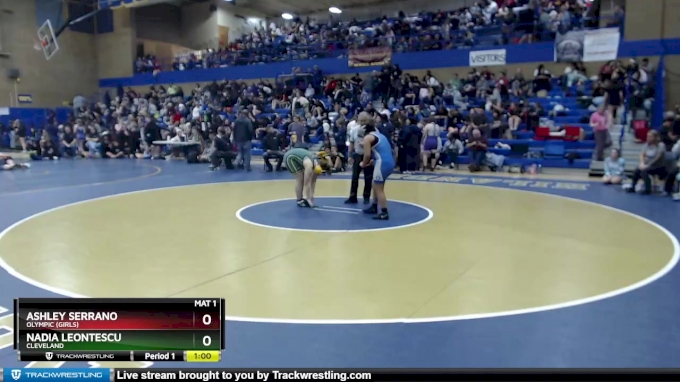 155lbs Cons. Round 2 - Ashley Serrano, Olympic (Girls) vs Nadia ...
