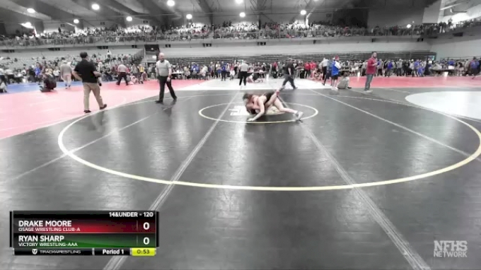 120 lbs Cons. Round 3 - Drake Moore, Osage Wrestling Club-A vs Ryan ...