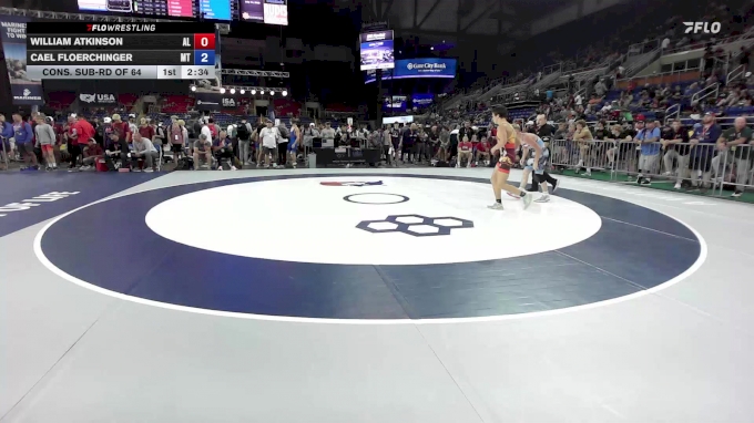120 lbs Cons. Sub-rd Of 64 - William Atkinson, AL vs Cael Floerchinger, MT