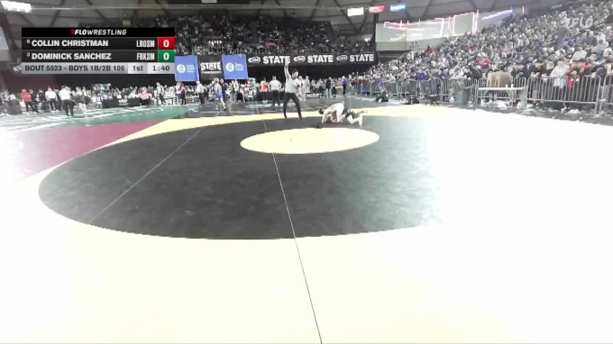 Boys 1B/2B 106 Quarterfinal - Dominick Sanchez, Forks vs Collin ...