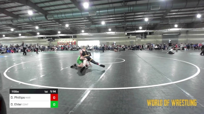 115 lbs Round Of 32 - Dane Phillips, Marceline Kids Wrestling vs Devin ...