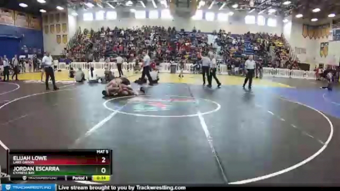 113 lbs Cons. Semi - Elijah Lowe, Lake Gibson vs Jordan Escarra ...