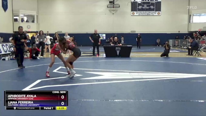 101 lbs Cons. Semi - Aphrodite Ayala, Simpson University (CA) vs Liana ...
