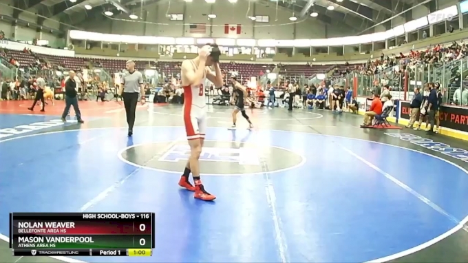 116 lbs Cons. Round 3 - Nolan Weaver, Bellefonte Area Hs vs Mason ...