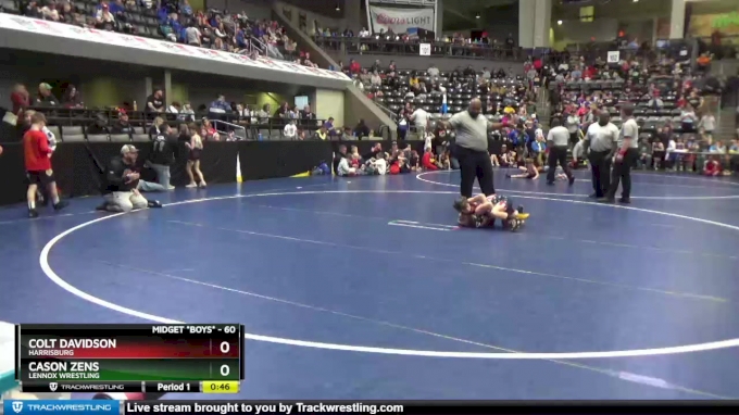 60 lbs Cons. Round 2 - Cason Zens, Lennox Wrestling vs Colt Davidson ...