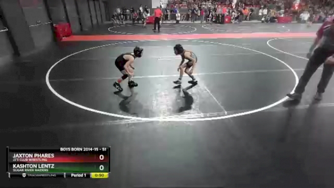 51 lbs Champ. Round 1 - Kashton Lentz, Sugar River Raiders vs Jaxton ...