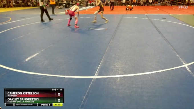 115 lbs Champ. Round 1 - Oakley Sandretzky, Fosston-Bagley Brawlers vs ...