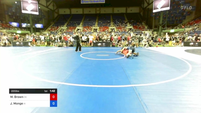 220 lbs Rnd Of 64 - Michael Brown, Oklahoma vs Joseph Monge, Iowa