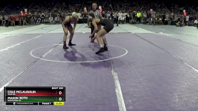 D3-157 lbs Cons. Round 2 - Cole McLaughlin, Yale HS vs Mason Roth ...