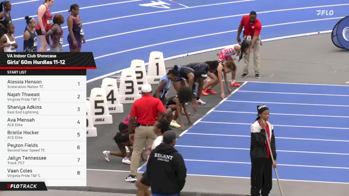High School Girls' 60m Hurdles, Prelims 1 - Age 11-12