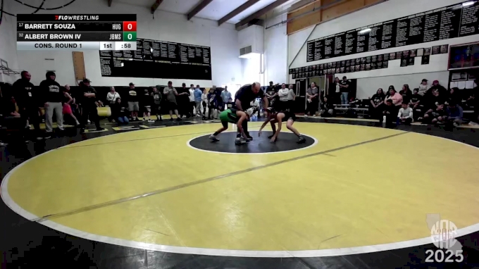 95 lbs Cons. Round 1 - Albert Brown Iv, John Barrett Middle School vs Barrett Souza, Hughson