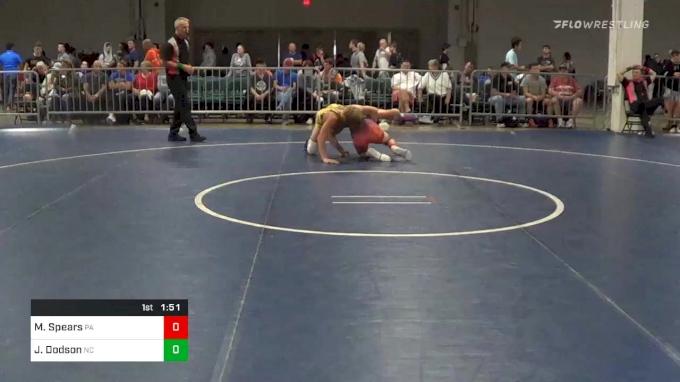 Match - Mason Spears, Pa vs Jake Dodson, Nc