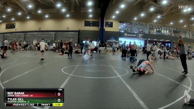 115 lbs Round 6 (8 Team) - Tyler Gill, Hanover Hawkeye vs Roy Barak ...