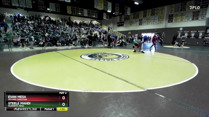144 lbs Champ. Round 2 - Evan Mesa, Village Christian vs Steele Mahdi ...
