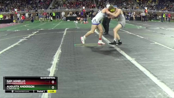 D1-138 lbs Quarterfinal - Sam Agnello, Utica Eisenhower HS vs Augusta ...