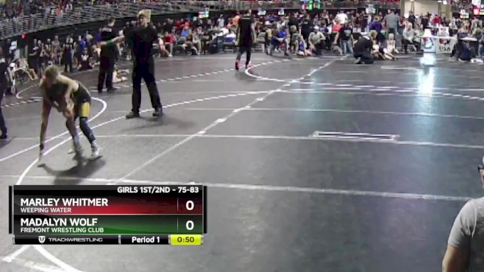 75-83 lbs Round 3 - Madalyn Wolf, Fremont Wrestling Club vs Marley ...