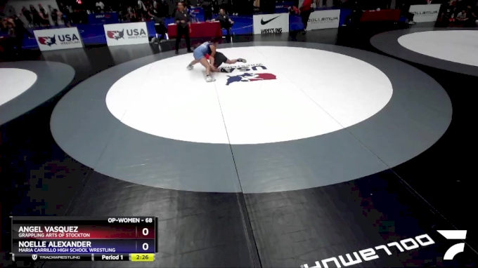 68 lbs 1st Place Match - Angel Vasquez, Grappling Arts Of Stockton vs ...