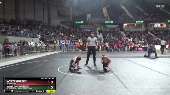 95 lbs Champ. Round 1 - Wyatt Gursky, Herington vs Waylon Shields ...