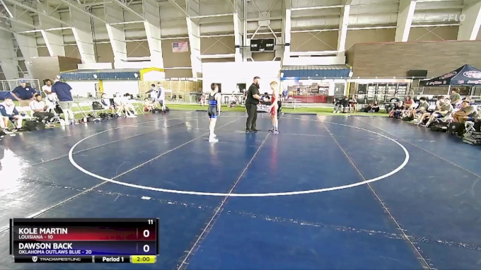 88 lbs 2nd Wrestleback (8 Team) - Kole Martin, Louisiana vs Dawson Back ...